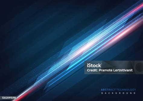 추상 기술 기하학적 중첩 하이 스피드 라인 무브먼트 디자인 배경과 텍스트복사 공간 그라데이션에 대한 스톡 벡터 아트 및 기타