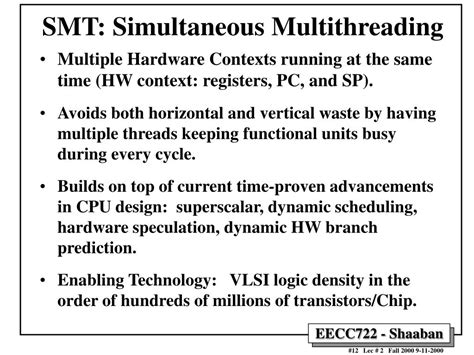 ppt simultaneous multithreading smt powerpoint presentation free download id 4796257