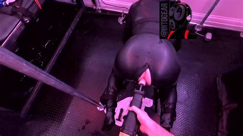 Opening Up A Rubber Gimps Hole With The Fucksaw