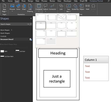 Referencing Container Data In Visio Bvisual