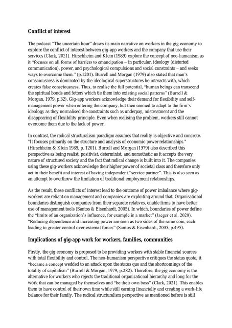 Asm 3 Using The Radical Structuralist And Radical Humanist Perspectives To Analyse