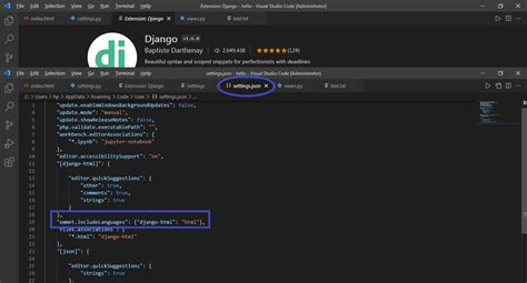 Breaks HTML IntelliSense Issue Vscode Django Vscode Django GitHub