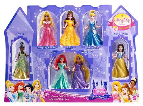 Mattel Disney Princess Little Kingdom Magiclip 7 Doll T Set