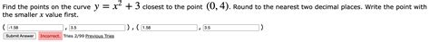 solved find the points on the curve y x2 3 ﻿closest to the