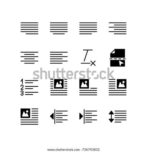 Text Wrapping Alignment Paragraph Stock Vector Royalty Free 736743832