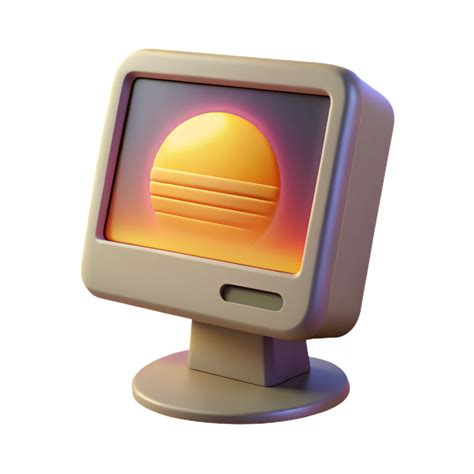 Magnificent Dynamic Victorian A Vintage Computer Monitor Displaying A Pixelated Image Of A