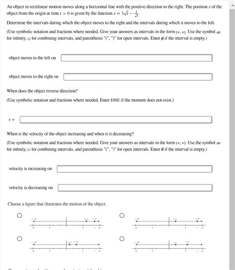 Solved An Object In Rectilinear Motion Moves Along A