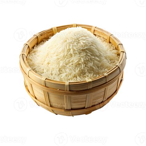 Basket Of Basmati Rice 49735426 Png