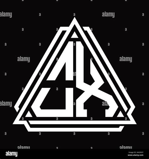 Ox Logo Letter Monogram With Triangle Shape Design Template Isolated On