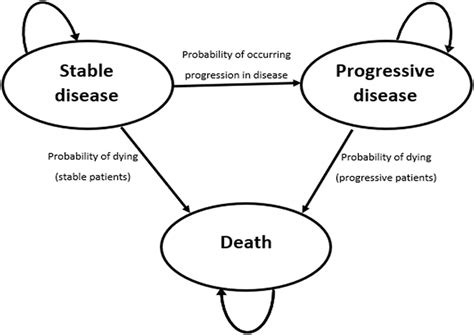 The Markov Model The Circles Indicate Health States And The Arrows