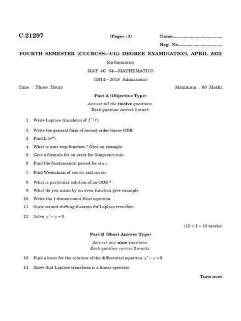 Electrodynamics 2019 November Pdf Ordinary Differential Equation Laplace Transform