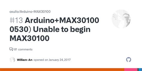 Arduino Max30100 Rcwl 0530 Unable To Begin Max30100 · Issue 13 · Oxullo Arduino Max30100 · Github