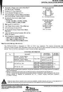 SN LVC GX DRLR Datasheet Crystal Oscillator Driver