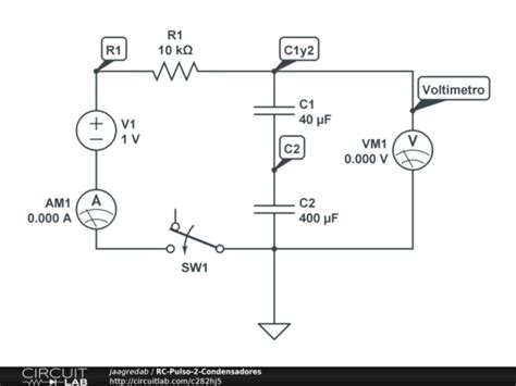 RC Pulse 2 Capacitors CircuitLab
