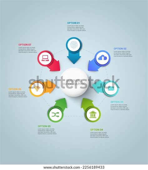 Vector Circle Infographic Cycle Diagram Graph Stock Vector Royalty Free Shutterstock
