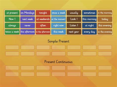Spin 1 Unit 8 Present Simple Vs Present Continuous Time Expressions
