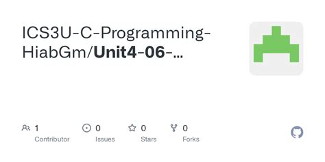 workflow runs · ics3u c programming hiabgm unit4 06 python · github