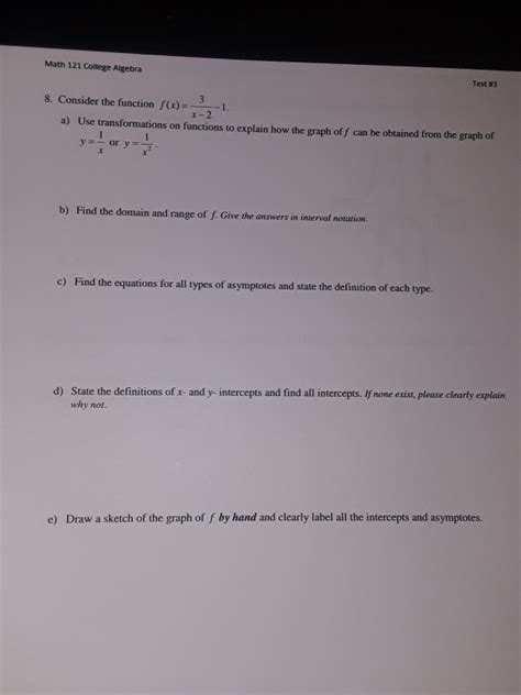 solved math 121 college algebra test w3 8 consider the