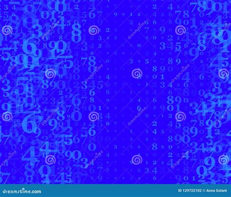 Random Numbers 0 And 9 Background In A Matrix Style Binary Code Pattern With Digits On Screen