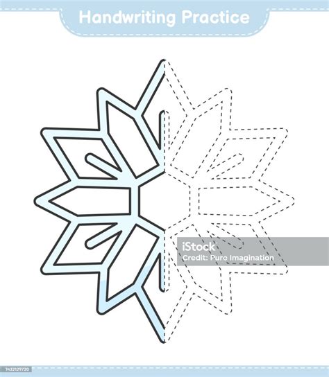 필기 연습 눈송이의 추적 라인 교육 어린이 게임 인쇄 가능한 워크 시트 벡터 일러스트 레이 션 0명에 대한 스톡 벡터 아트 및 기타 이미지 Istock
