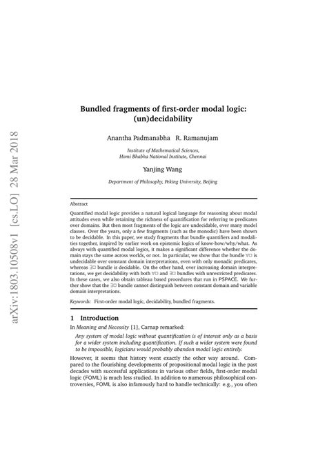 pdf bundled fragments of first order modal logic un decidability