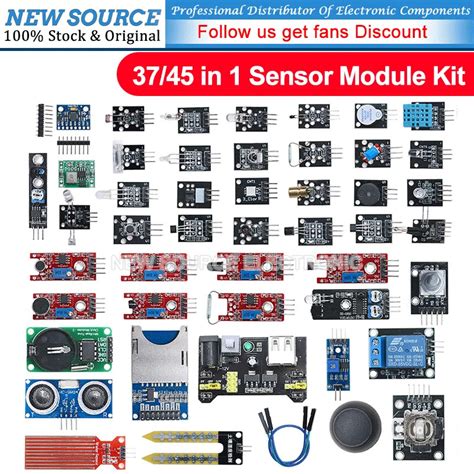 45 in 1 เซนเซอร์โมดูล starter kit ดีกว่า 37in1 sensor kit 37 in 1 sensor kit uno r3 mega2560