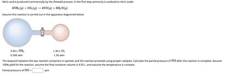 Solved Nitric Acid Is Produced Commercially By The Ostwald Chegg