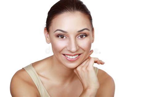 Cheerful Woman Headshot Smiling Isolated Stock Photo Image Of Excitement Cheerful