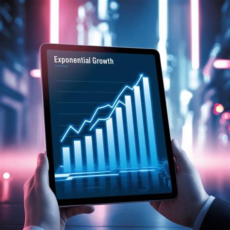 Premium Photo A Tablet Displaying A Dynamic Graph Illustrating