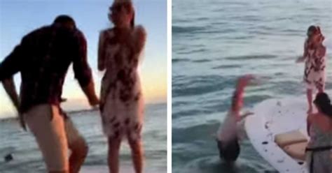 Man Prepares Epic Boat Proposal Drops Ring In The Water And Dives After It