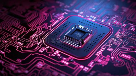 Microchip Circuit Board Tech Computer Ai Stock Image Image Of Internet Component 300153131