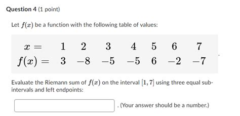 solved let f x be a function with the following table of