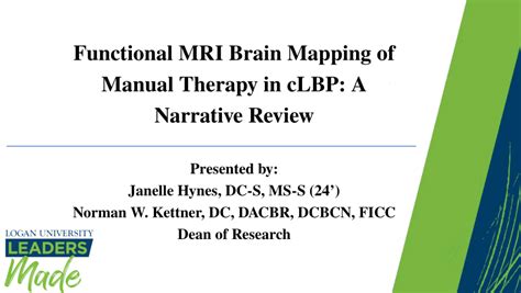 Pdf Functional Mri Brain Mapping Of Manual Therapy In Clbp A Narrative Review