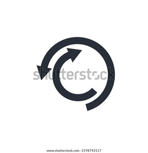 arrows move opposite directions rotation replacement stock vector