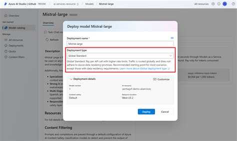Informatie Over Implementatietypen In Azure Ai Foundry Modellen Azure Ai Foundry Microsoft Learn