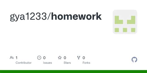 github gya1233 homework