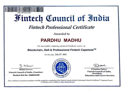 Pardhu Madhu On Linkedin Fintech Certification Professionalgrowth