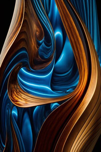 premium photo abstract wavey flow shape made out of beautifully