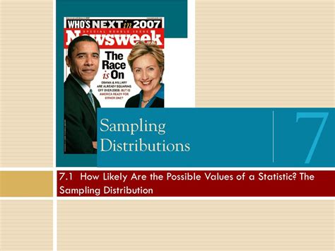 sampling distributions chapter how likely are the possible values of a