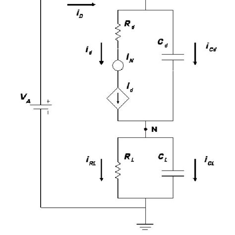 Model For A Passive Quenching Spad Circuit I D Represents The