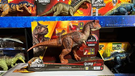 Jurassic World Epic Attack Carnotaurus Review New Mattel Battle