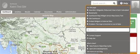 New Feature Help Menu