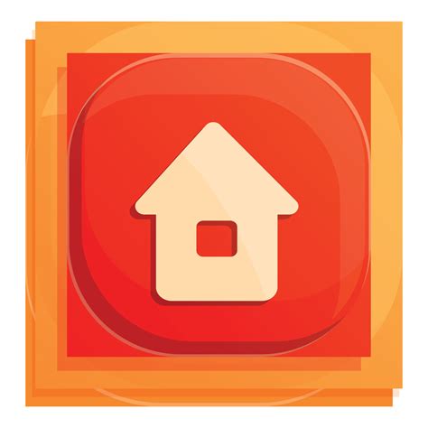 Home Button Interface Icon Cartoon Style 14341247 Vector Art At Vecteezy