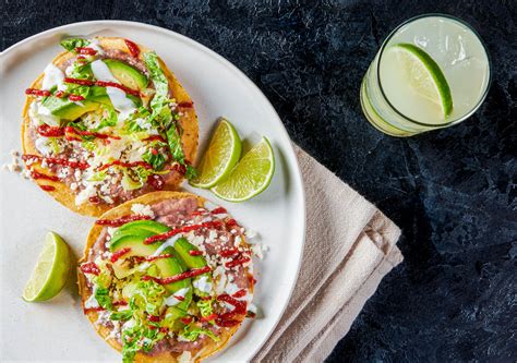 Tostadas De Frijoles Y Queso Bean And Cheese Tostadas Recipe Cart