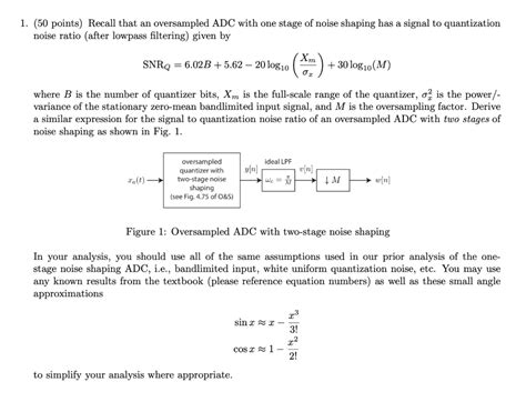Solved 50 Points Recall That An Oversampled Adc With One