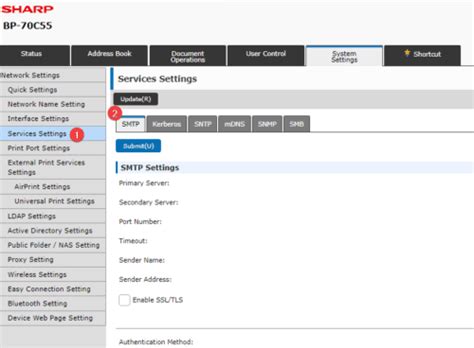 how to setup scan to email on sharp novatech