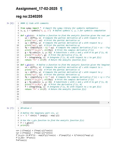 Assignment17 02 2025 Jupyter Notebook Pdf Function Mathematics