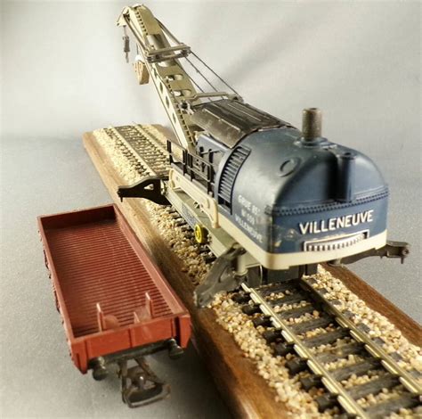 Jouef 6963 Ho Sncf 85 Tons Cockerill Crane And Arrow Carrier Wagon