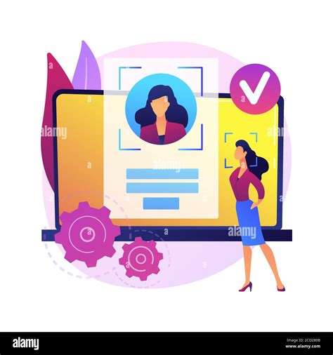 Verification Technologies Abstract Concept Vector Illustration Stock