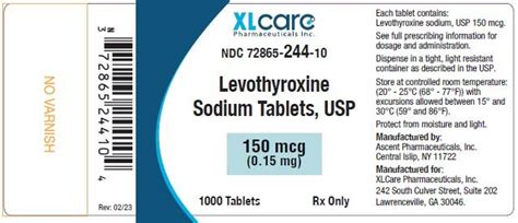 Levothyroxine Package Insert